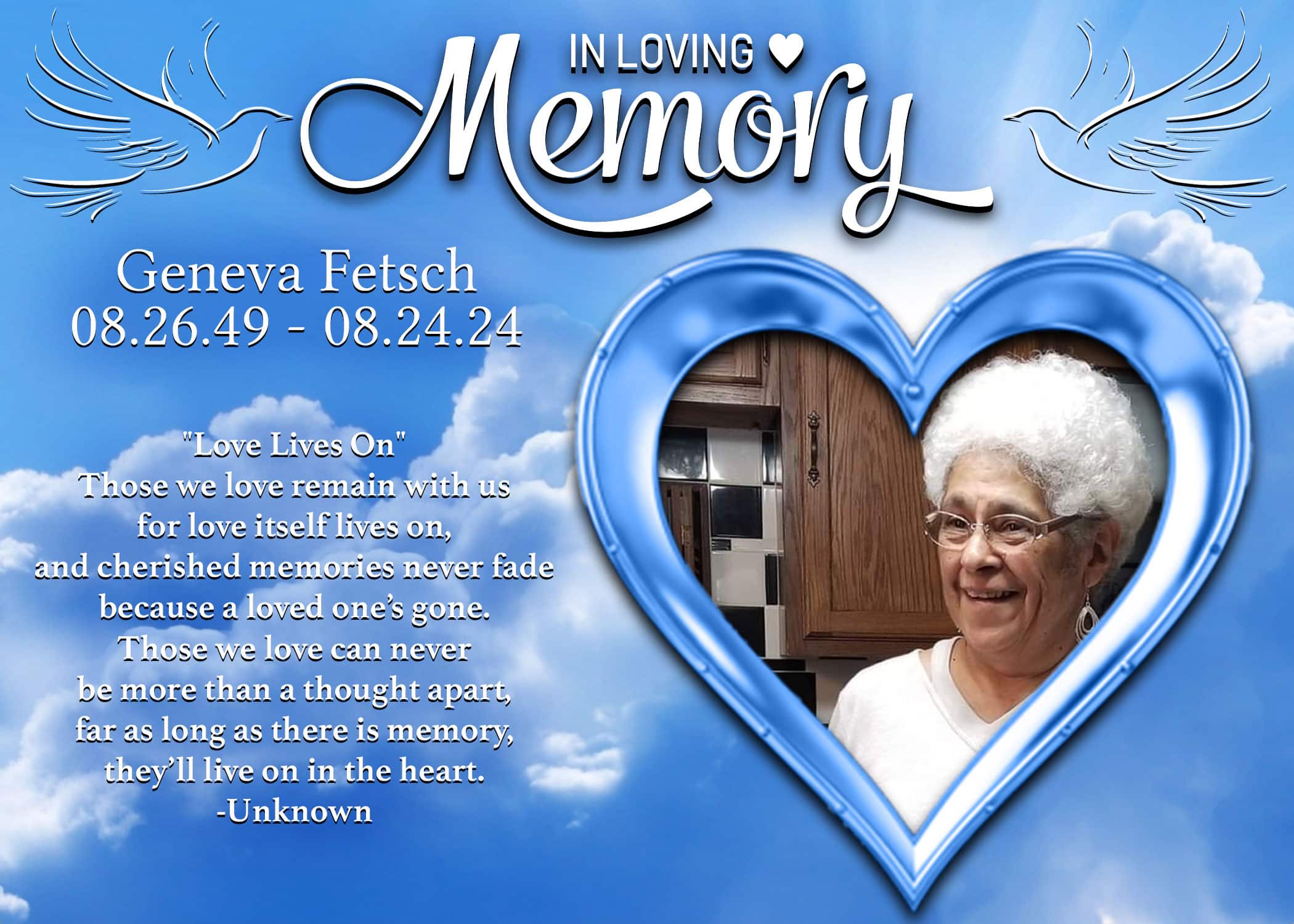 Fetsch, Geneva (nee: Almendarez) - St Louis Cremation